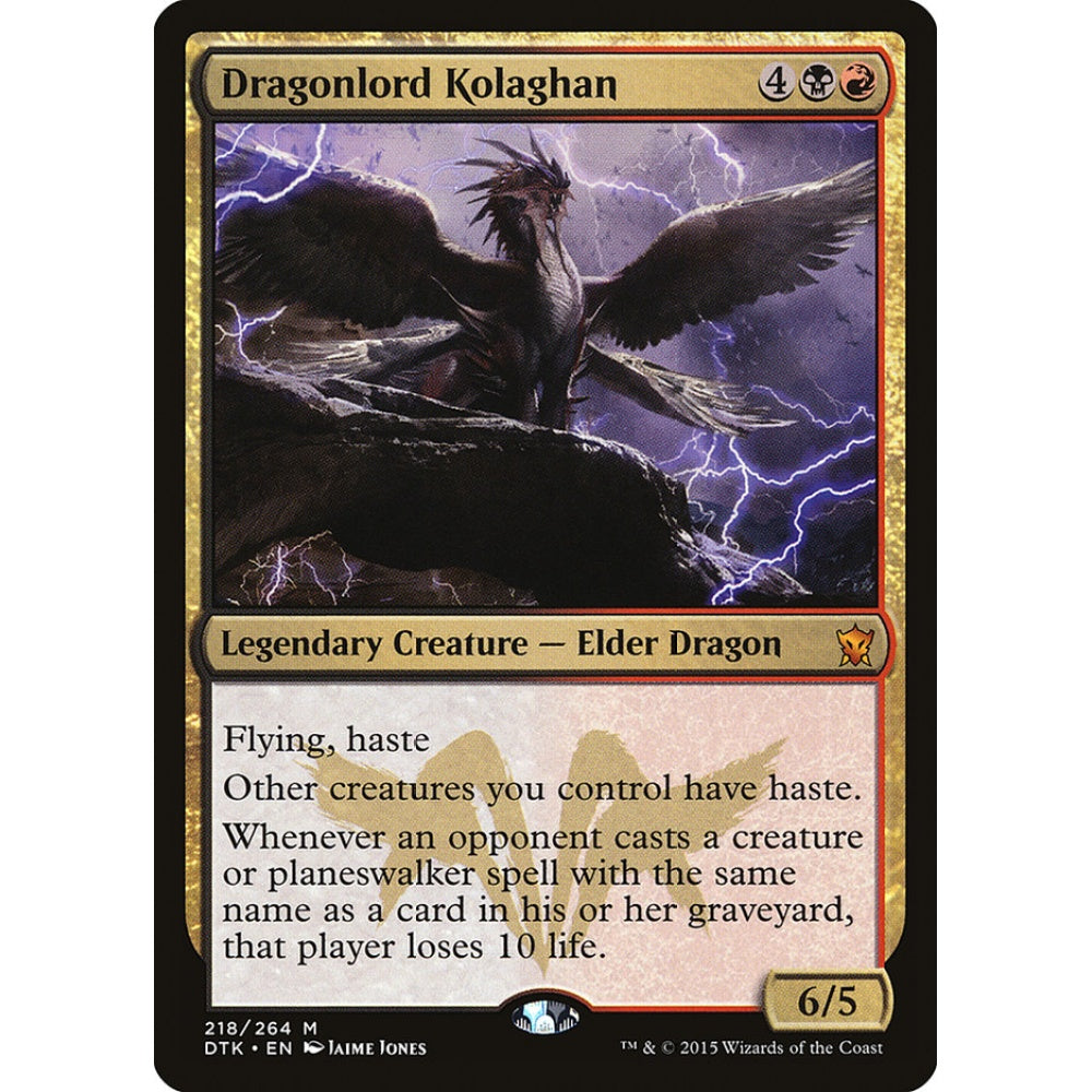 Dragonlord Kolaghan - 218 M DTK Foil – Card Goblin