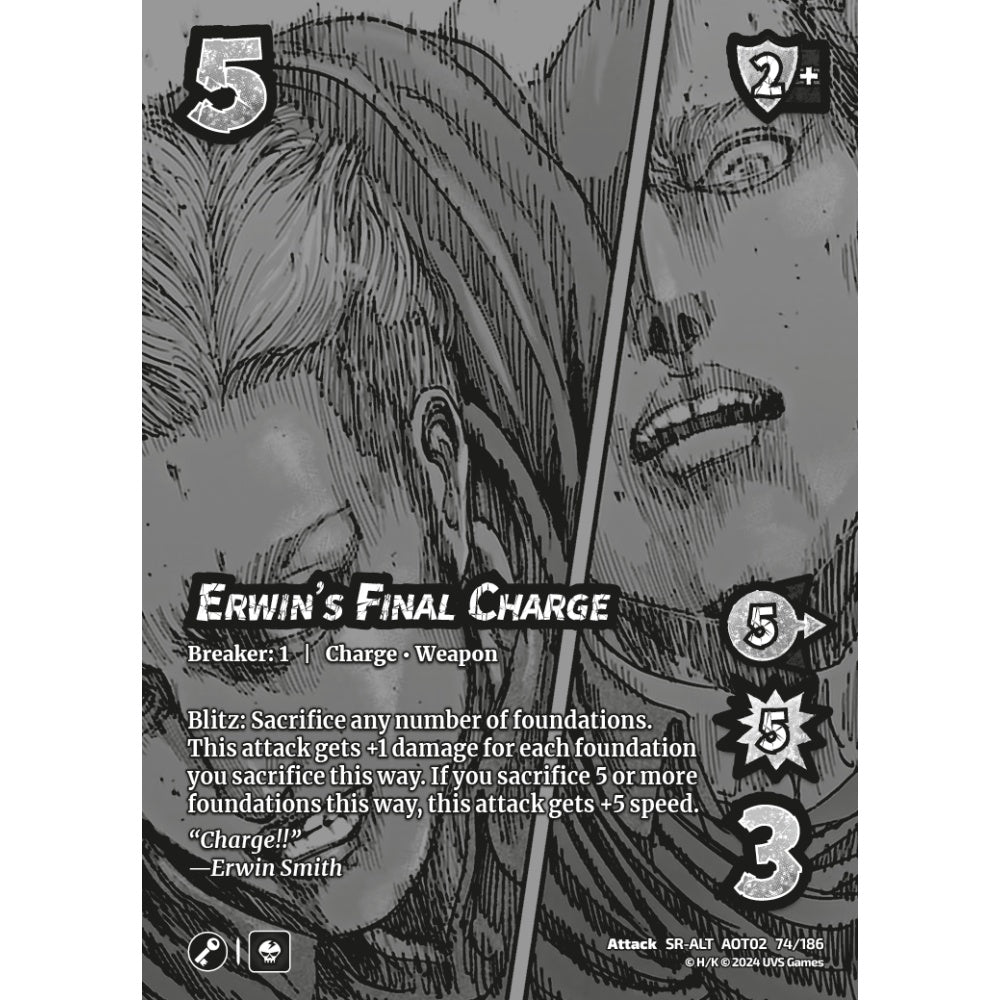 Erwin's Final Charge (SR-ALT AOT02 74/186) – Card Goblin