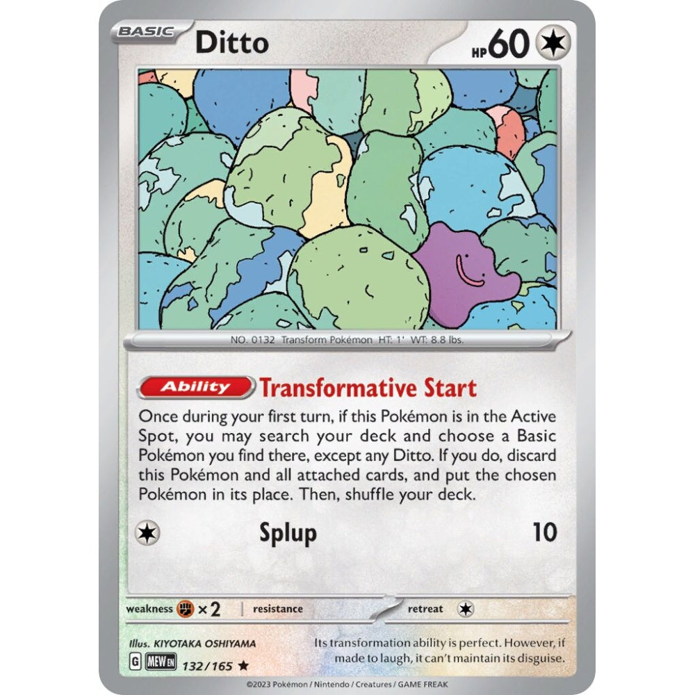 Ditto - 132/165 MEW Normal Holo – Card Goblin